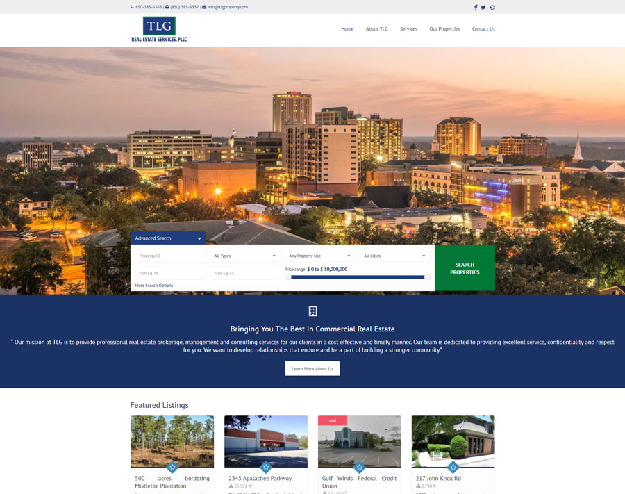 TLG Real Estate Services | Tallahassee Web Design and WordPress Development